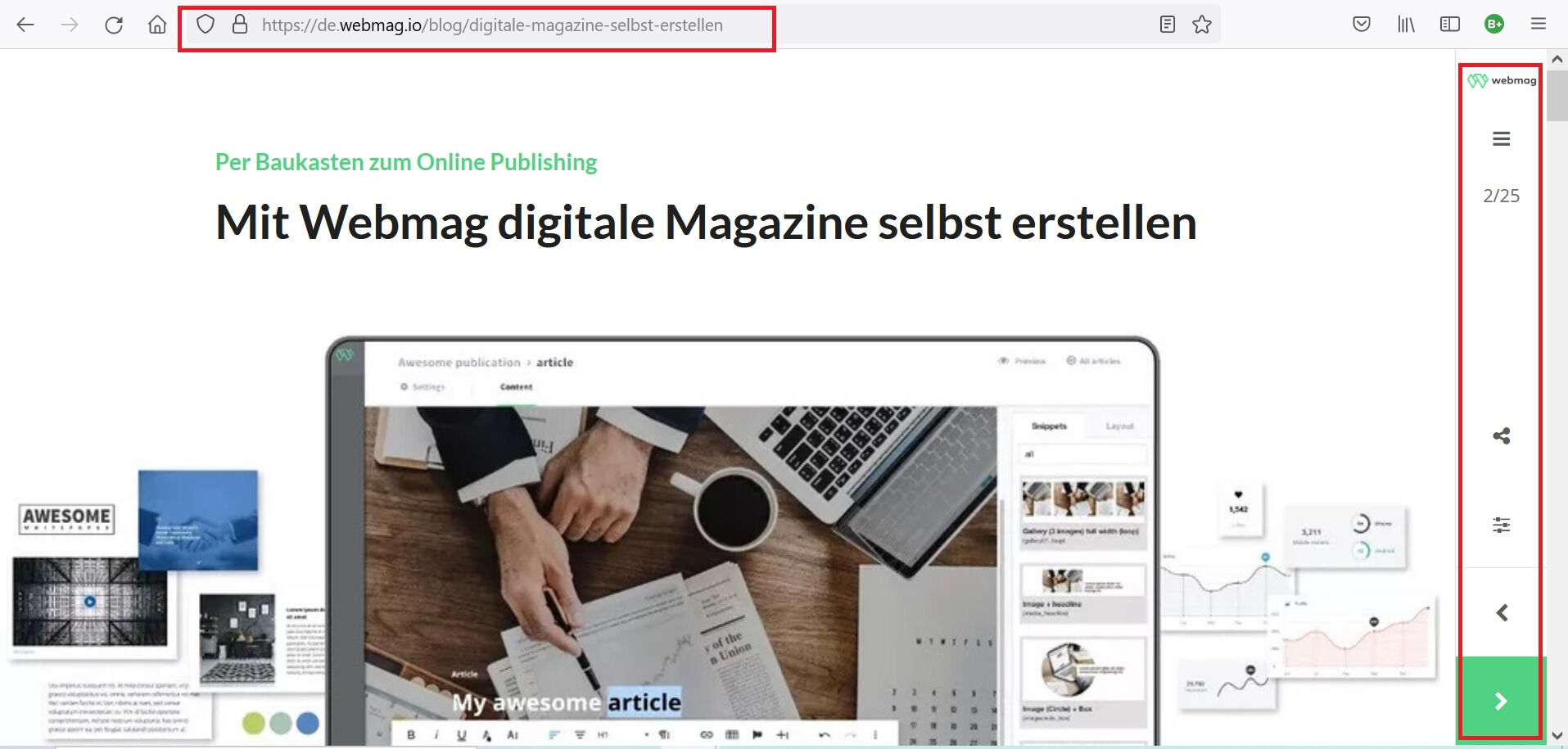Mit Webmag digitale Magazine selbst erstellen
